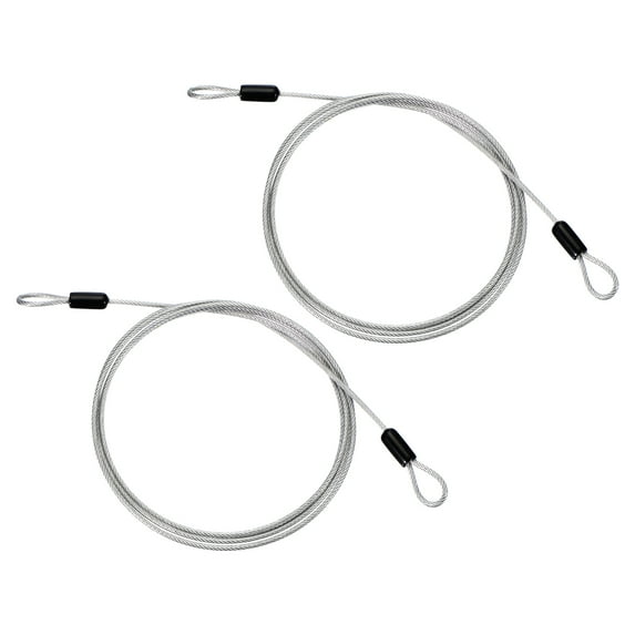 Uxcell Vinyl Coated Stainless Steel Cable with Loops, Flexible Wire ...