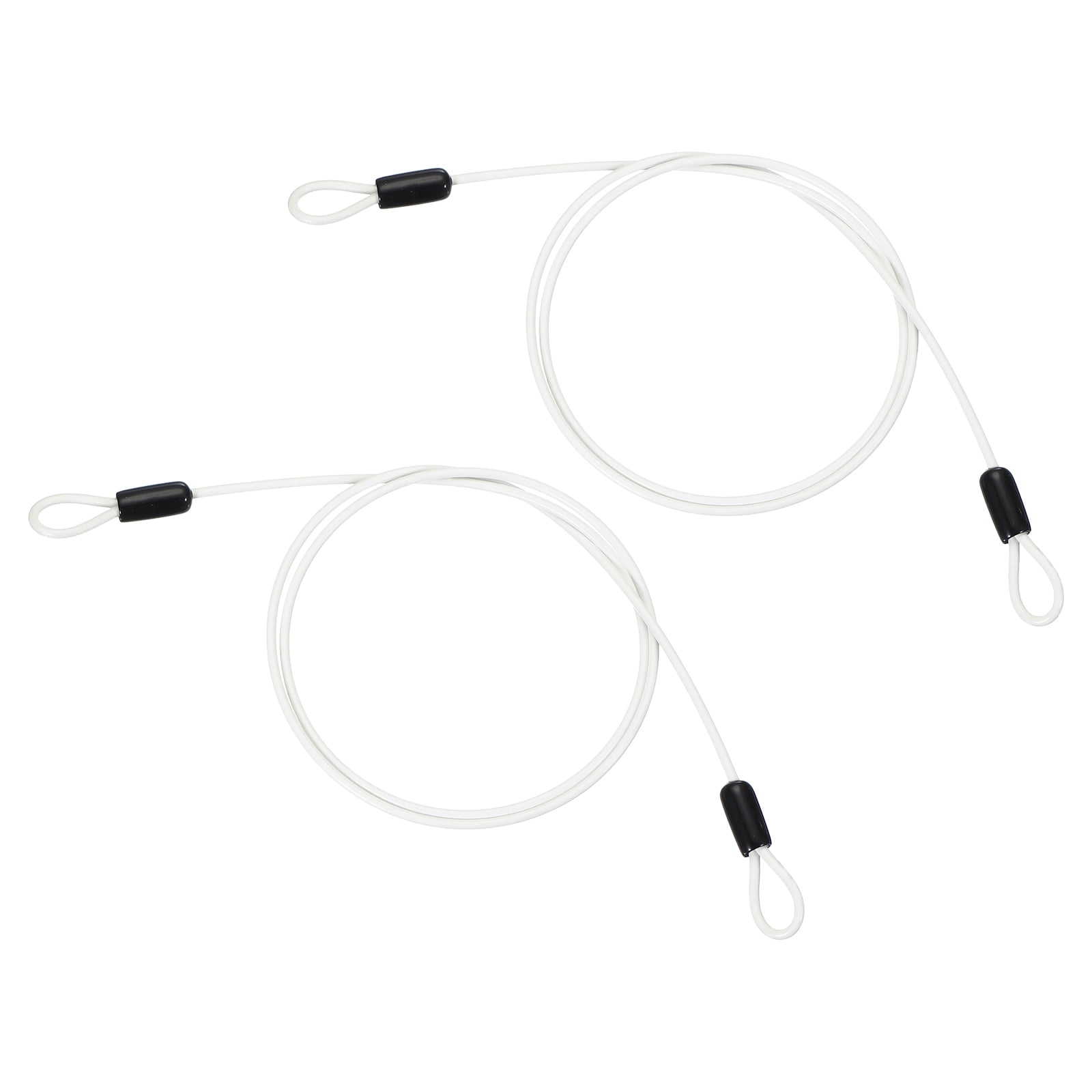 Uxcell Vinyl Coated Stainless Steel Cable with Loops, Flexible Wire ...