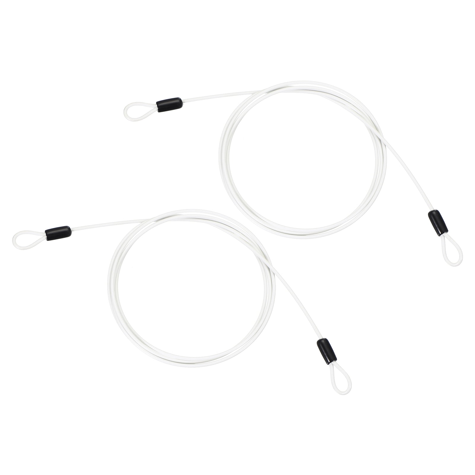 Uxcell Vinyl Coated Stainless Steel Cable with Loops, Flexible Wire ...