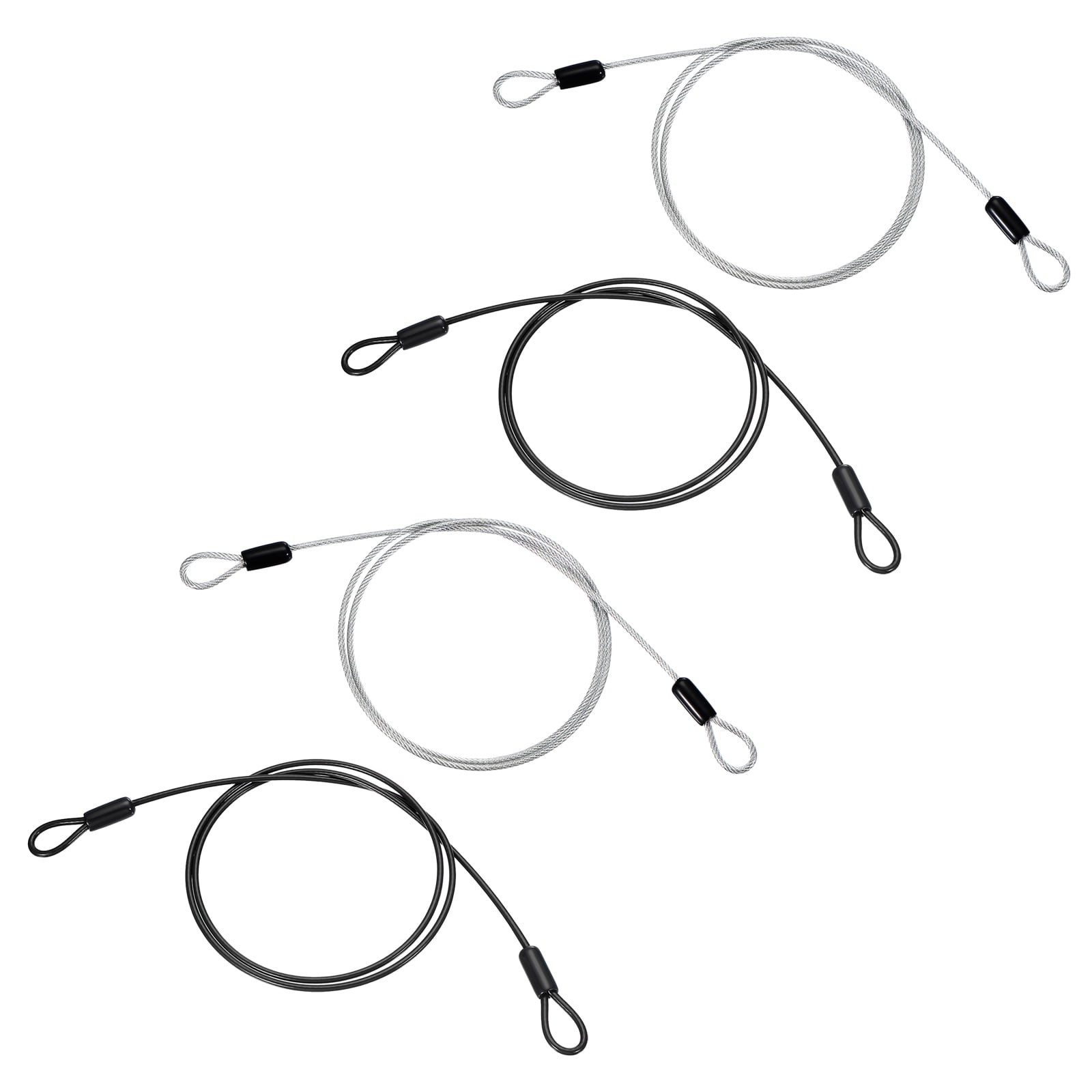 Uxcell Vinyl Coated Stainless Steel Cable with Loops Flexible Wire Rope ...