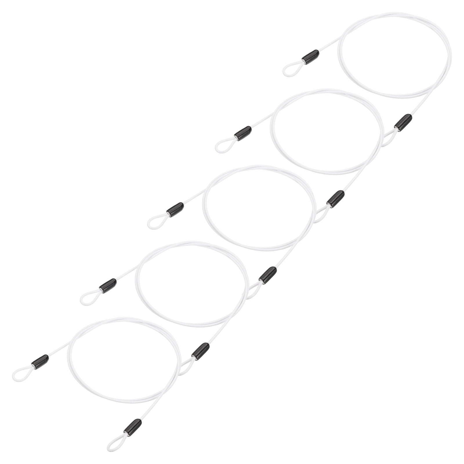 Uxcell Vinyl Coated Stainless Steel Cable with Loops Flexible Wire Rope ...