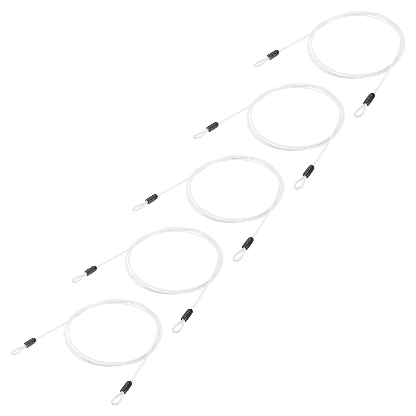 Uxcell Vinyl Coated Stainless Steel Cable with Loops Flexible Wire Rope ...