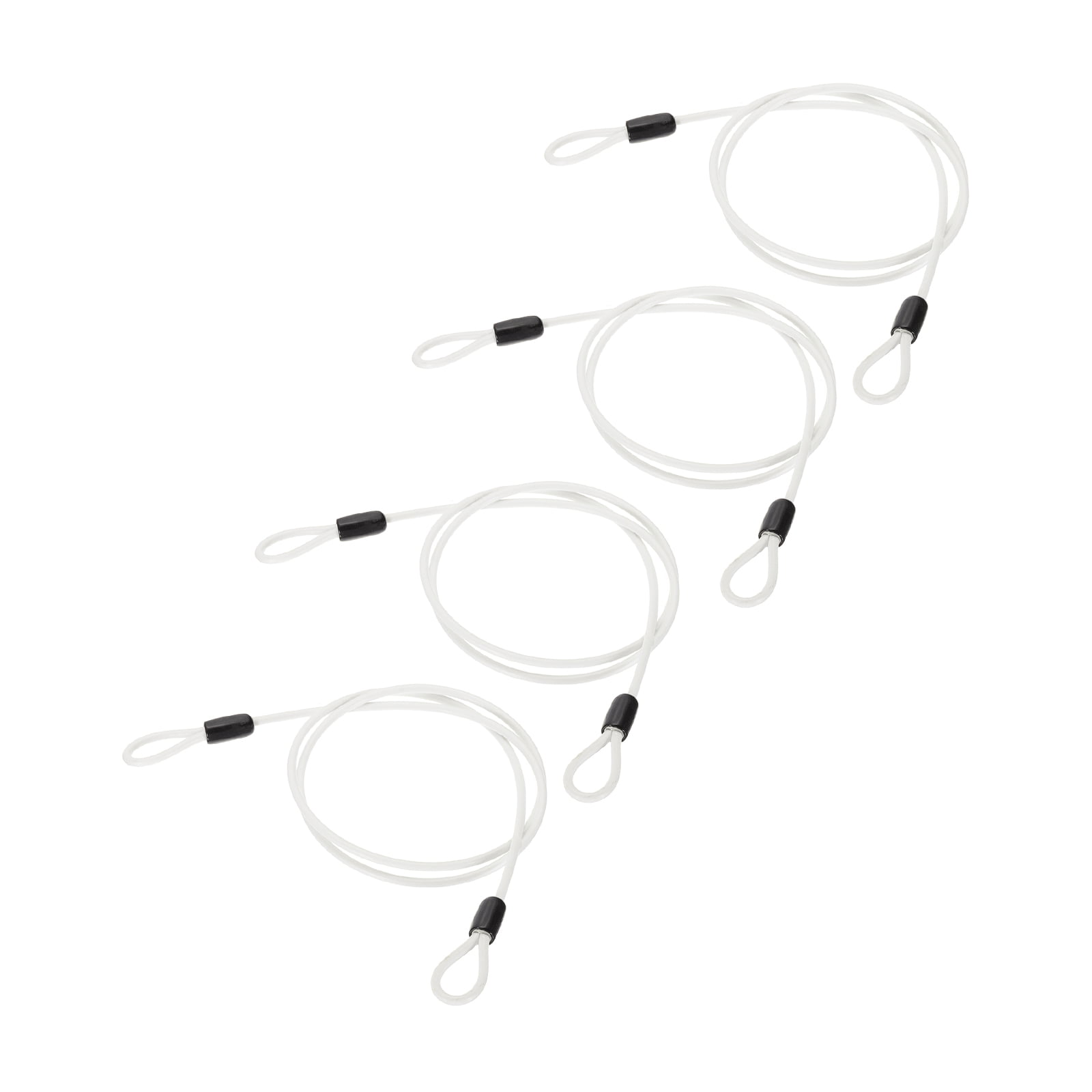 Uxcell Vinyl Coated Stainless Steel Cable with Loops Flexible Wire Rope ...