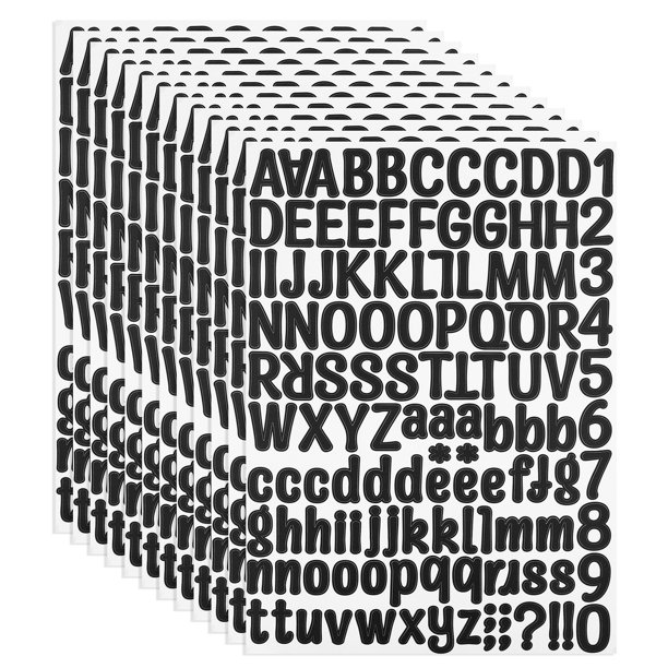 Uxcell Vinyl Letters Numbers Stickers Kit, Self Adhesive Decals for ...
