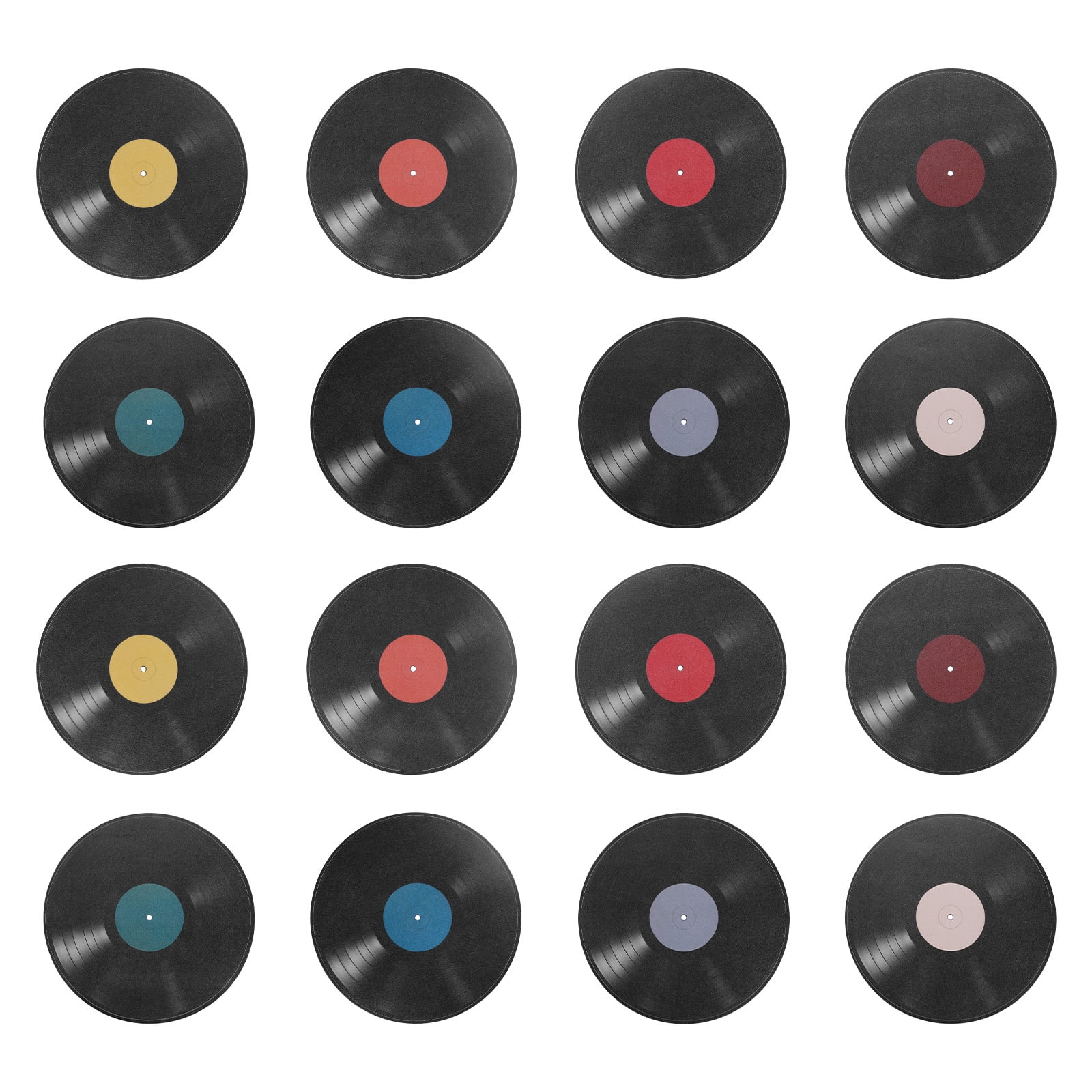 Uxcell Vinyl Records Wall Stickers 2Sets 9.6 Inch Stick Decals in 8 ...