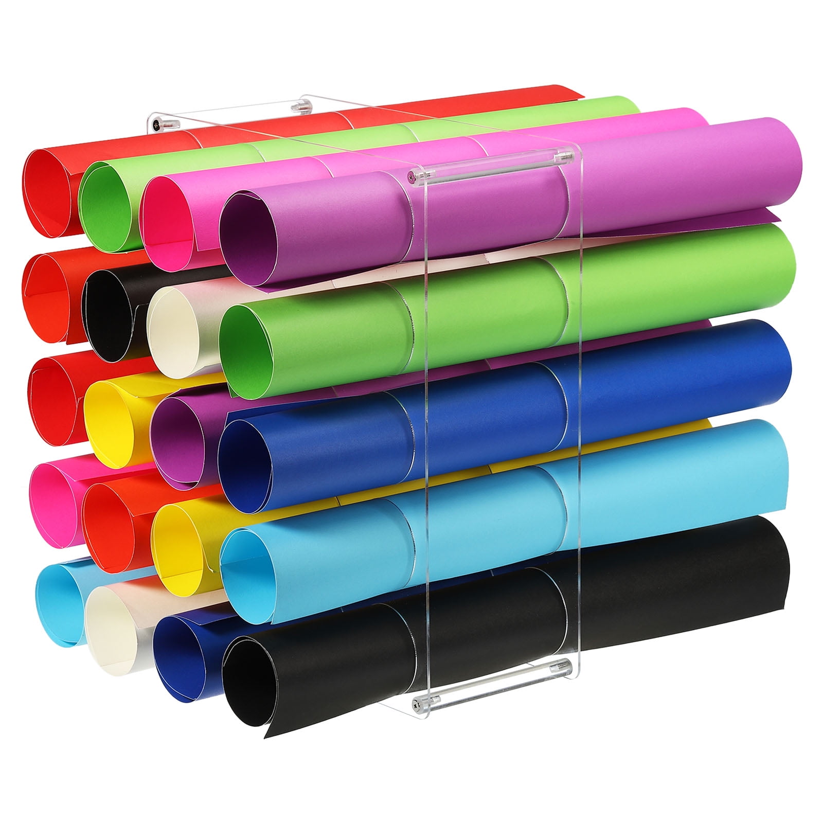 Uxcell Vinyl Roll Storage Rack, 20 Holes Acrylic Vinyl Roll Holder for ...