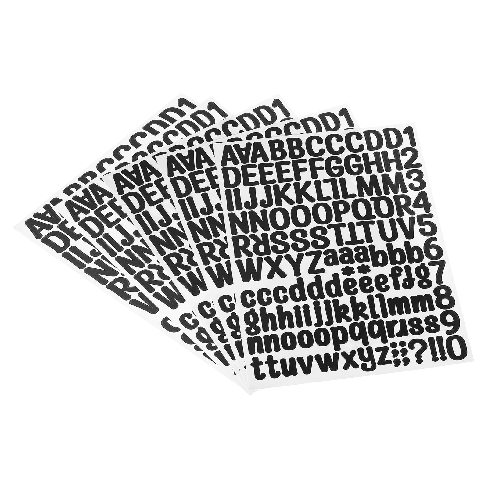 Uxcell Vinyl Self Adhesive Letter Number Sticker Decal Kit, Black 126 ...