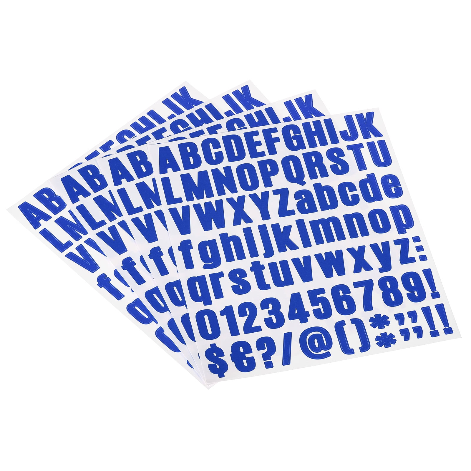 Uxcell Vinyl Self Adhesive Letter Number Sticker Decal Kit, Blue 81 ...