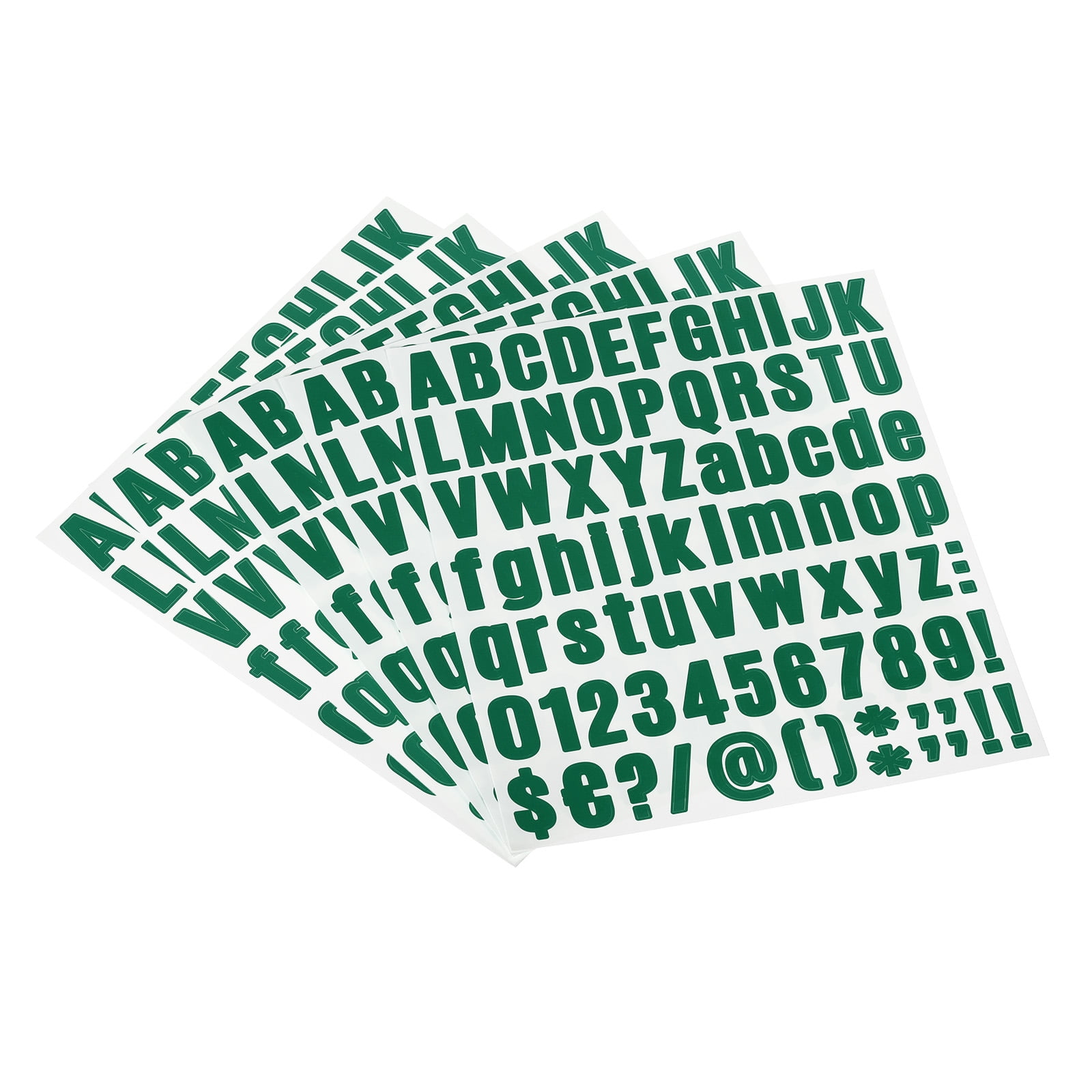 Uxcell Vinyl Self Adhesive Letter Number Sticker Decal Kit, Green 81 ...