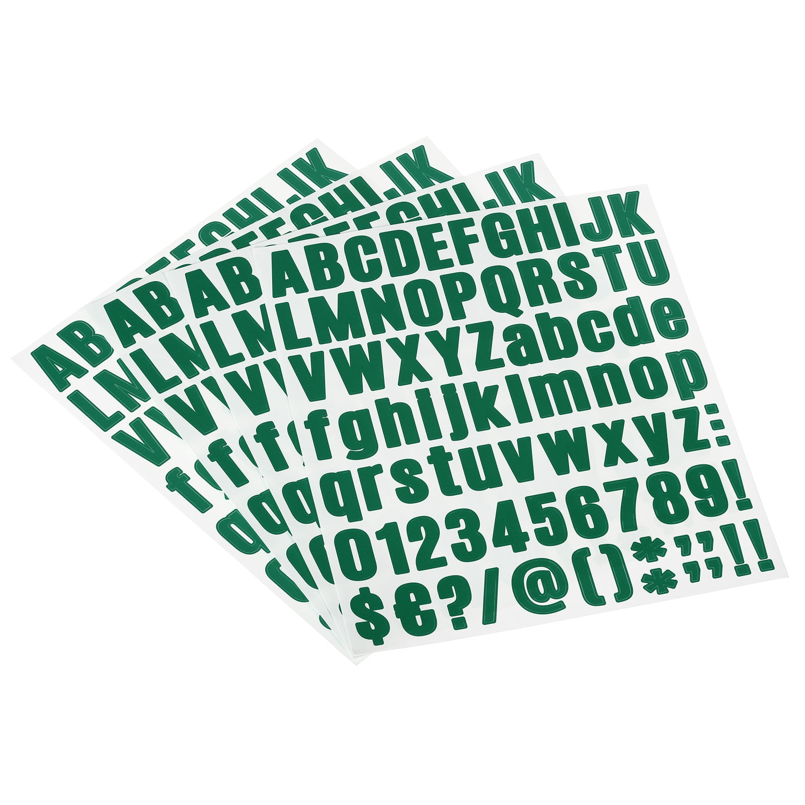 Uxcell Vinyl Self Adhesive Letter Number Sticker Decal Kit, Green 81 ...