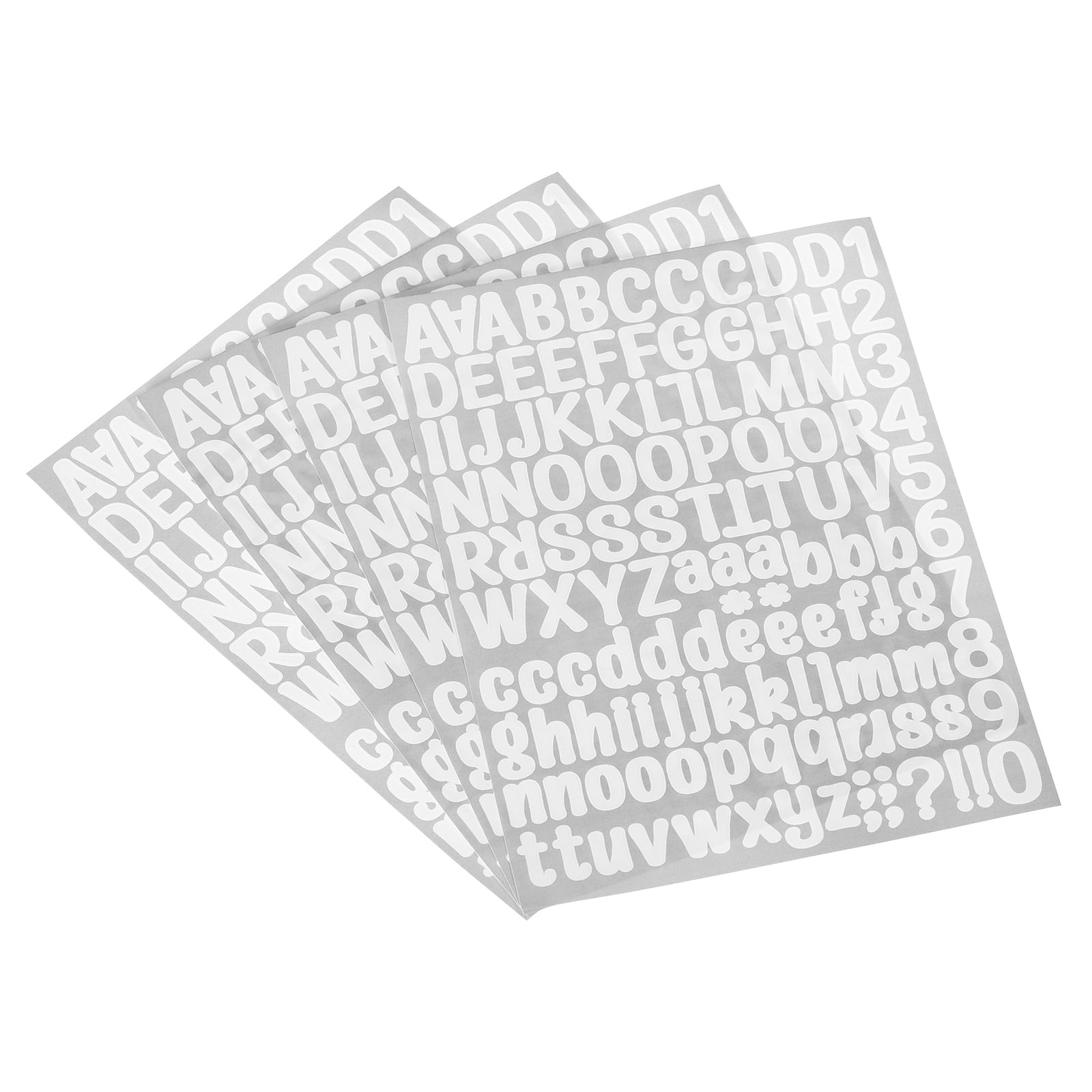 Uxcell Vinyl Self Adhesive Letter Number Sticker Decal Kit, White 126 ...