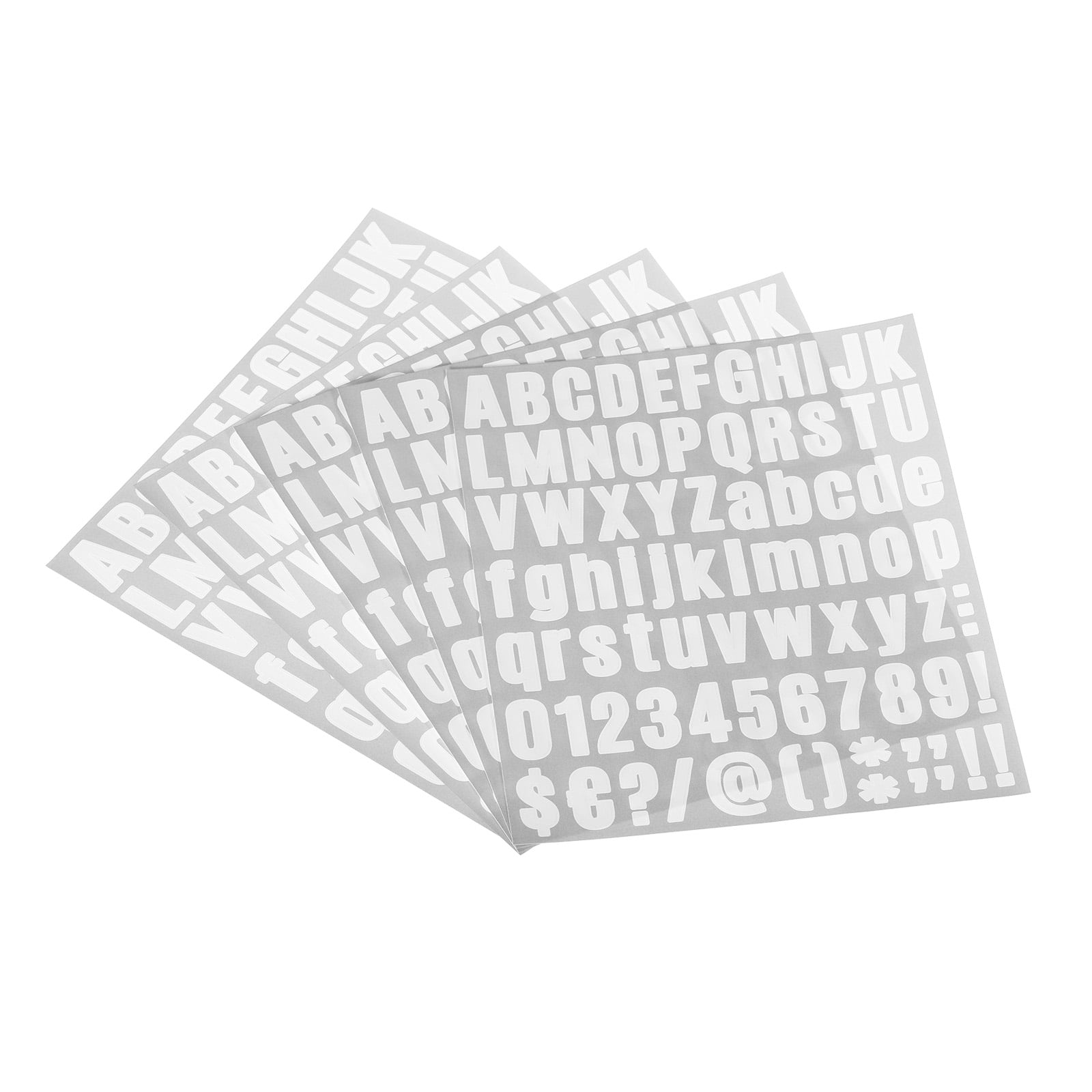 Uxcell Vinyl Self Adhesive Letter Number Sticker Decal Kit, White 81 ...