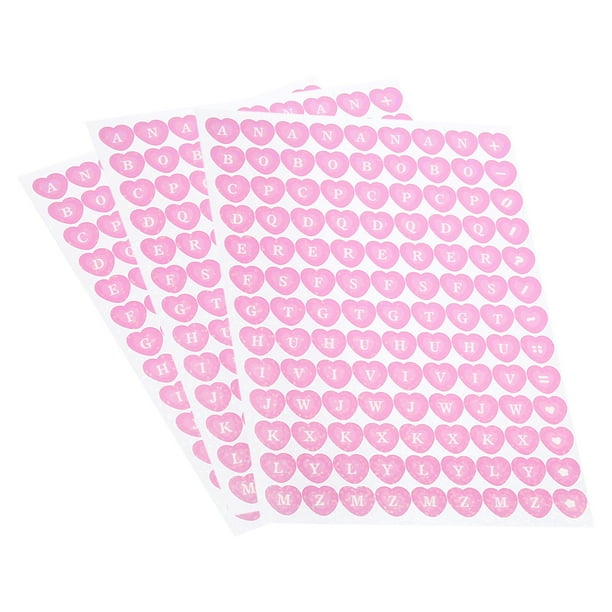 Uxcell Vinyl Self Adhesive Letter Sticker Decal Kit, Pink 117 Piece 3 ...
