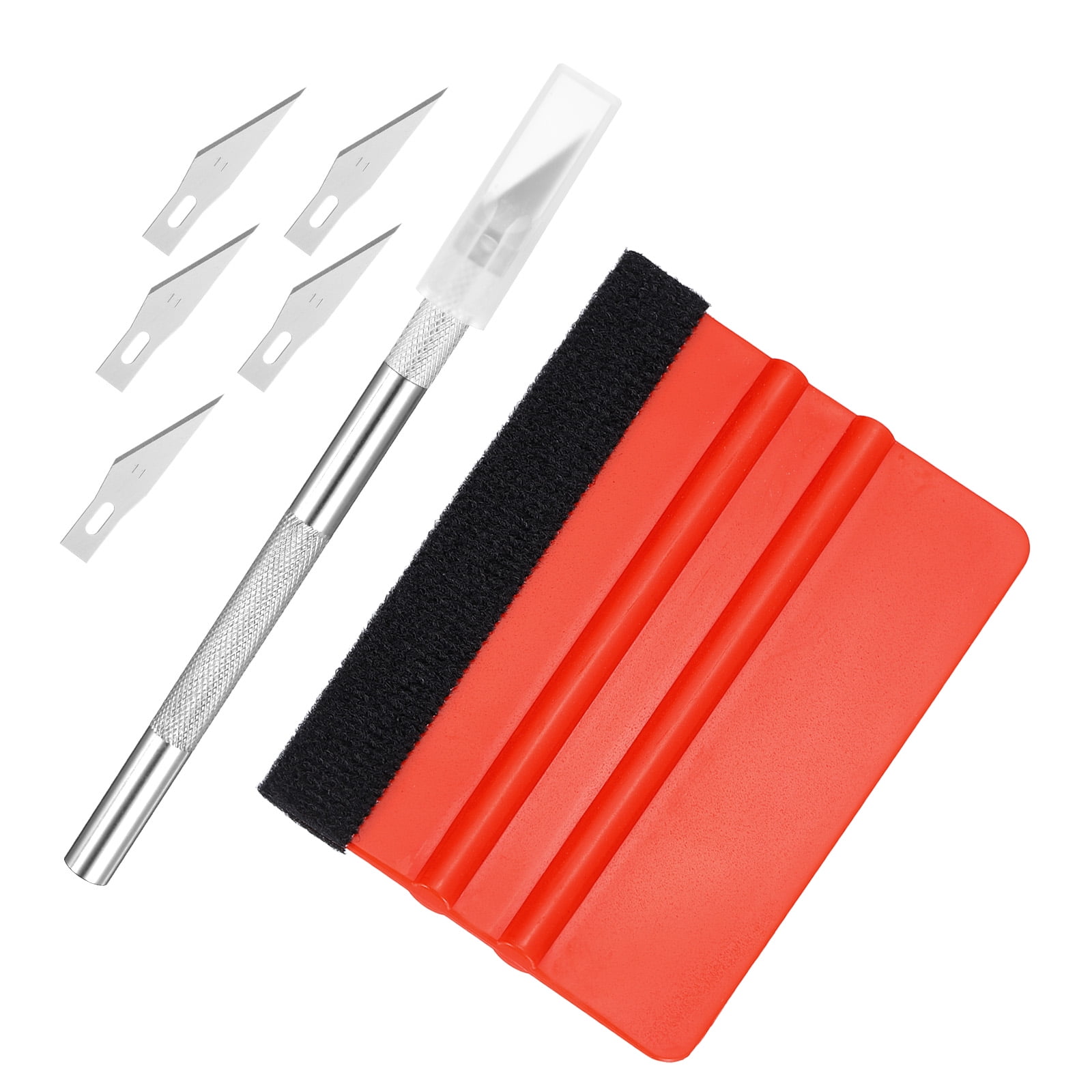 Uxcell 1set Vinyl Squeegee Felt Edge 4" Squeegee Felt Fabric Vinyl ...