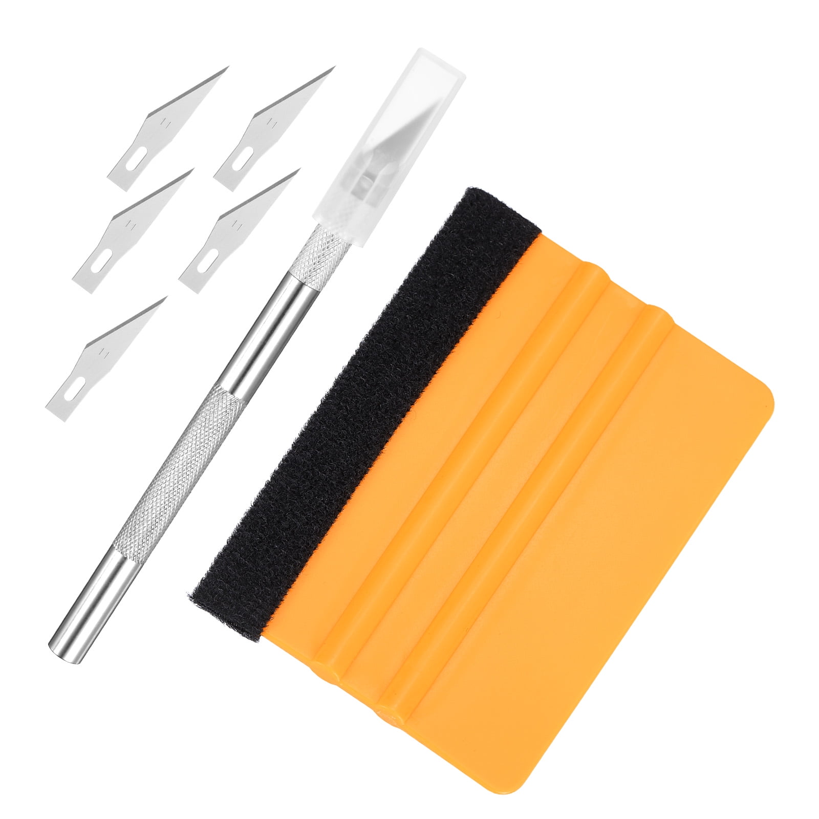 Uxcell 1set Vinyl Squeegee Felt Edge 4" Squeegee Felt Fabric Vinyl ...