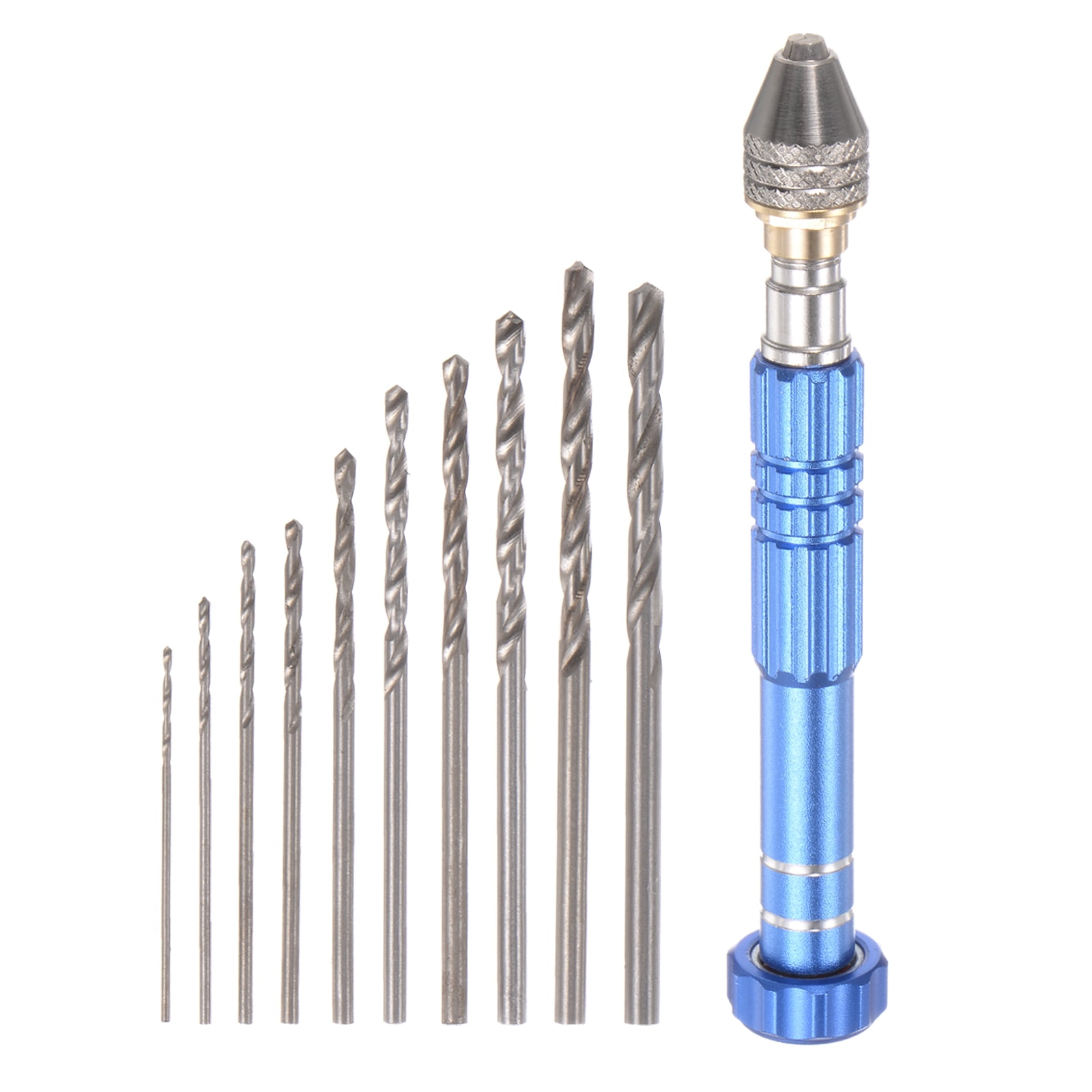 Uxcell Vise Hand Drill Tool Set with Mini Twist Drill, Pin Vise Hand ...