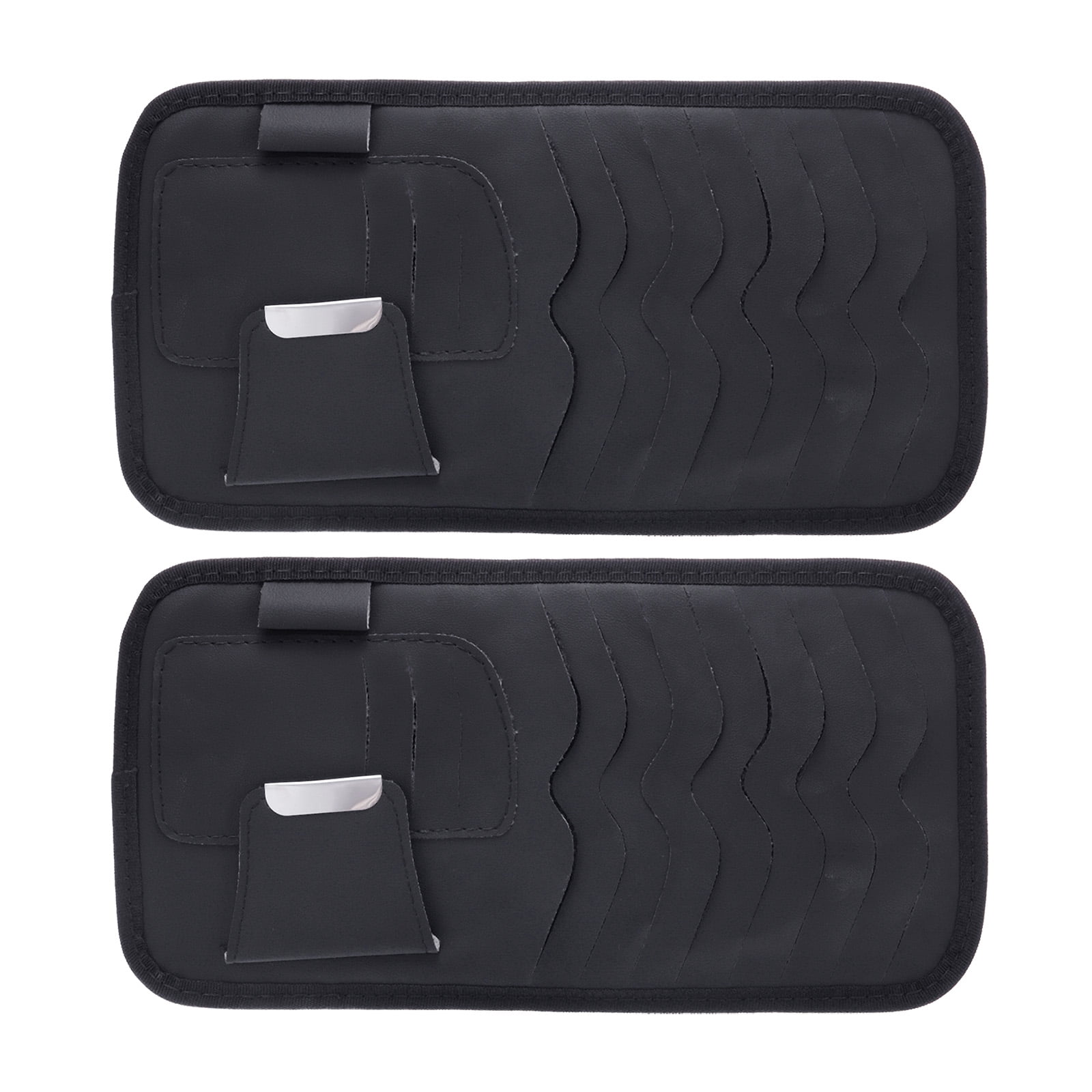 Uxcell Visor CD Holders, 2 Pcs PU Leather Total 16 Capacity Disk Case ...