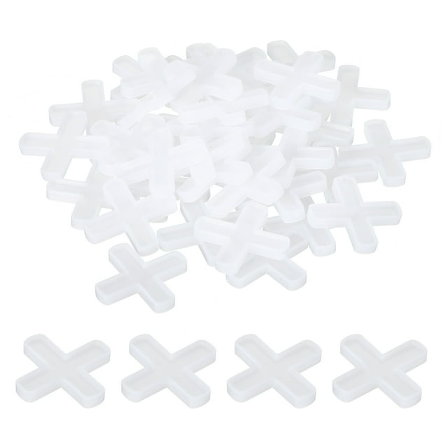 Uxcell Wall Floor Tile Plastic Cross Spacer Tile Spacers 6mm 1/4" White ...