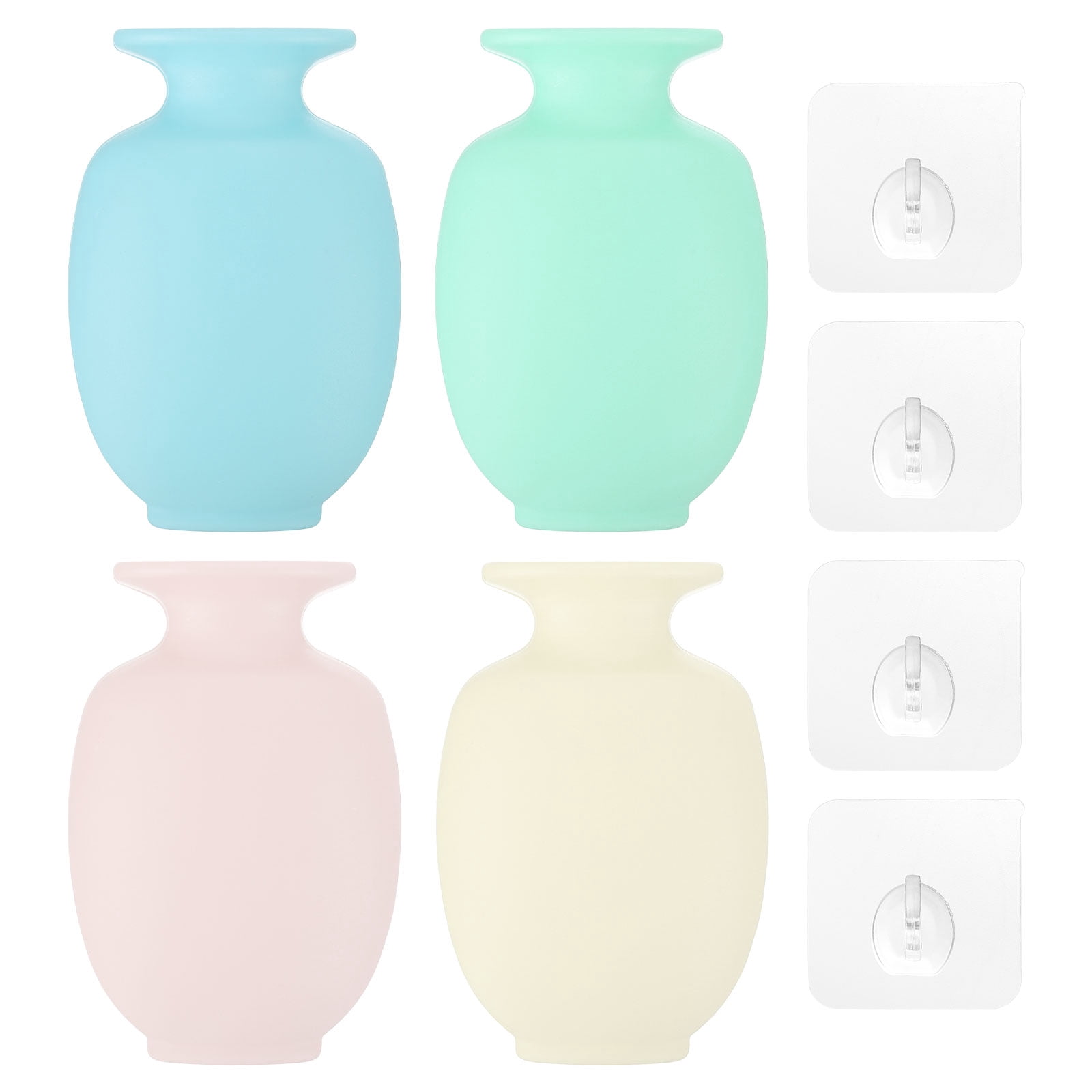 Uxcell Wall Mounted Flower Vase PP Removable Wall Hanging Flower Pot ...