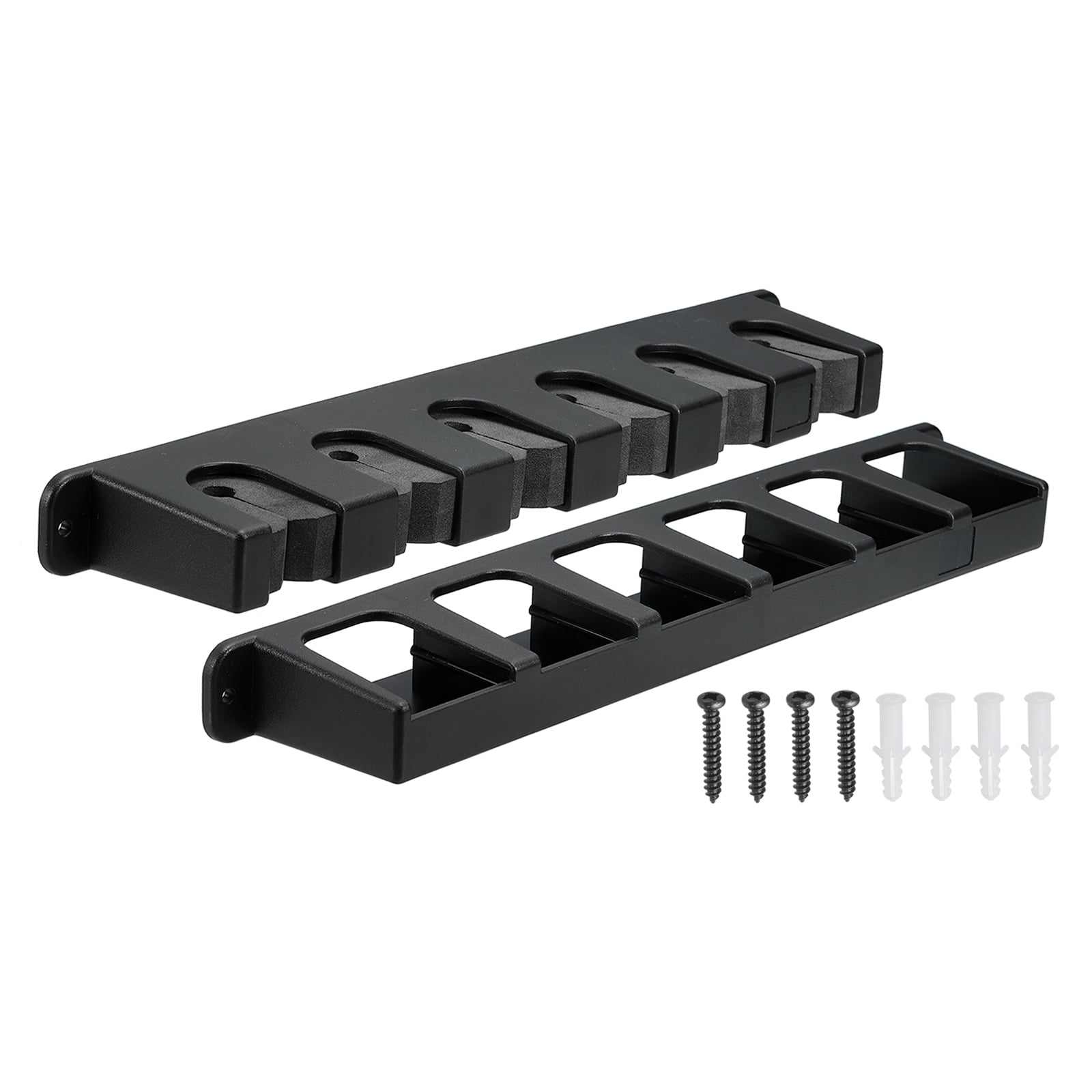 Uxcell Wall Mounted Plastic Billiard Pool Stick Holder Rack Holds 6 Cue ...