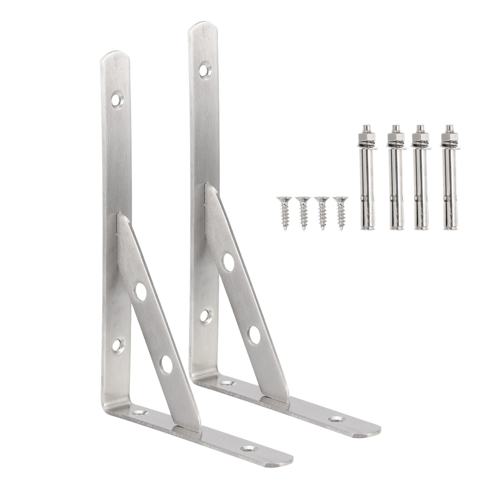 Wall Shelf Brackets, Heavy Duty Stainless Steel Collapsible Wall ...