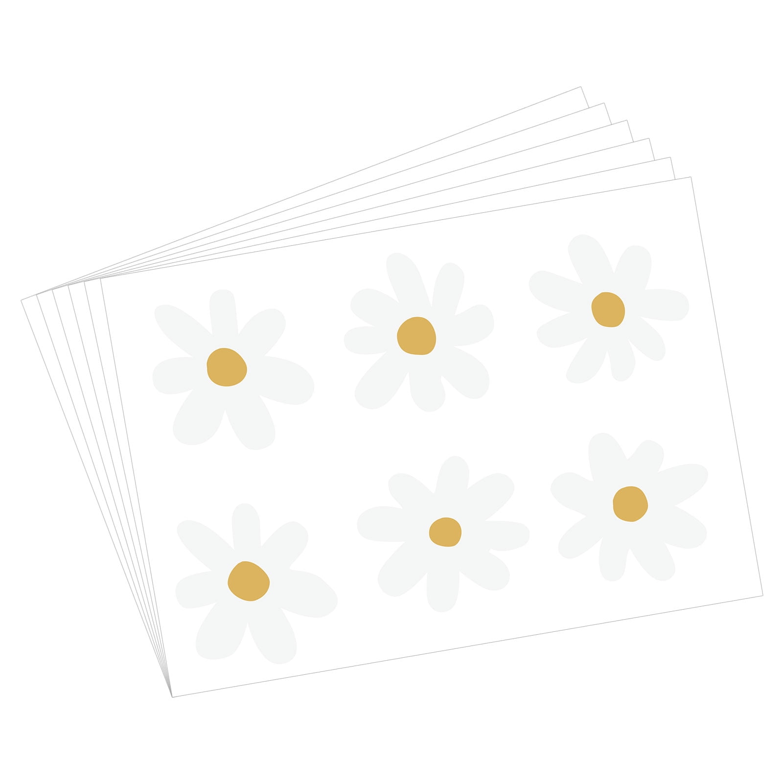 Uxcell Wall Sticker PVC Peel and Stick Daisies Wall Decal Sticker ...