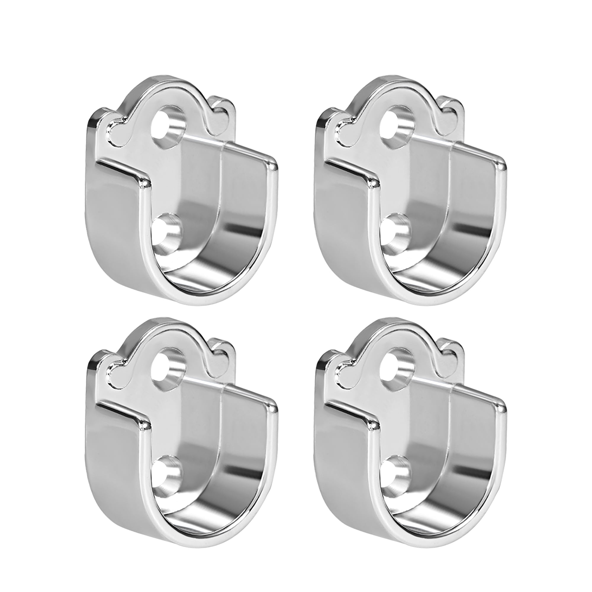 Uxcell Wardrobe Closet Rod Bracket Fit Rod Dia 0.98" Zinc Alloy 4 Pack ...