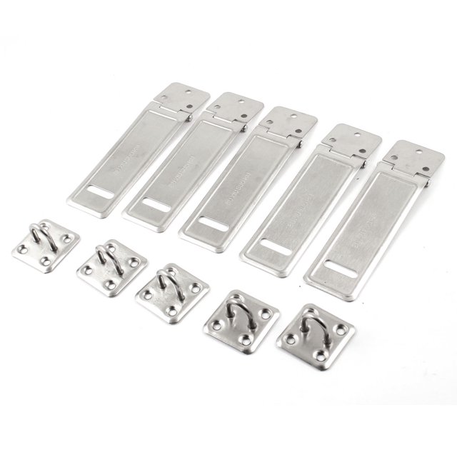 Uxcell Warehouse Fitting Stainless Steel Padlock Hasp Staple Set 4.65 ...