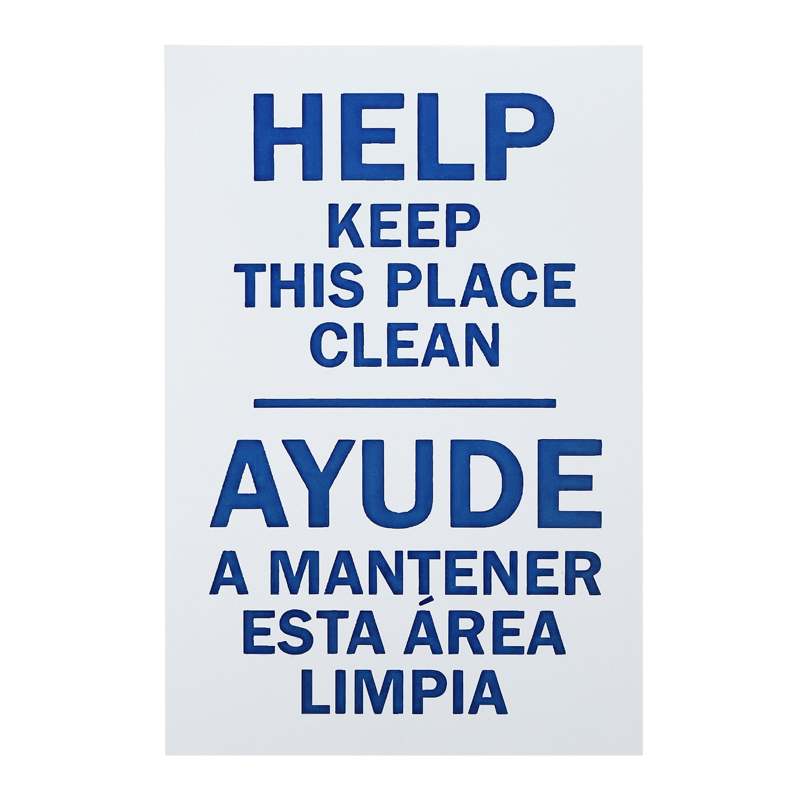 Uxcell Warning Sign 12x8", Aluminum Sign Help Keep this Place Clean ...