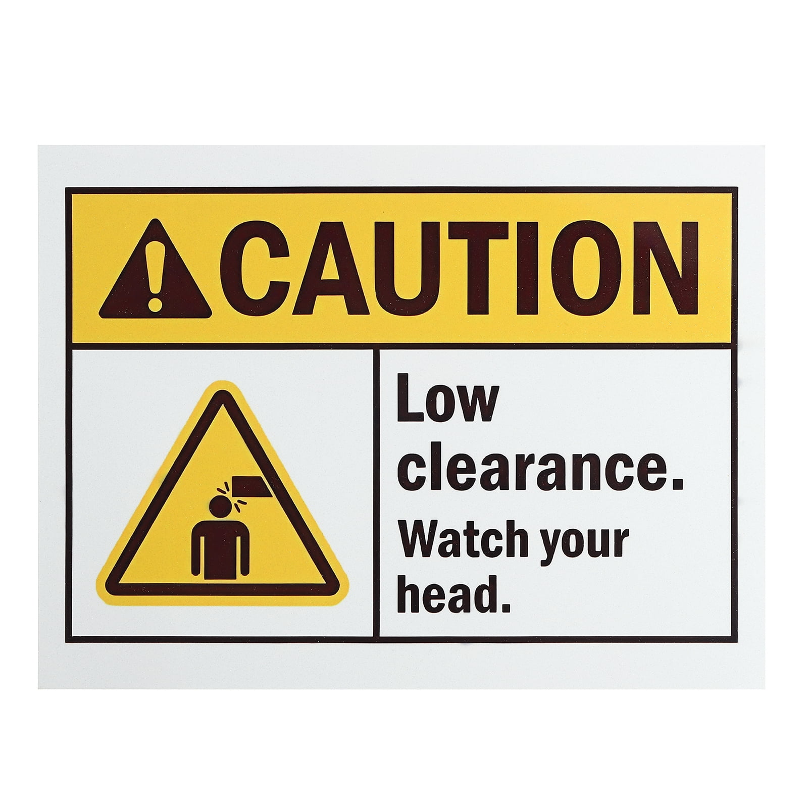 Uxcell Warning Sign 6x8", Aluminum Sign Caution Low Ceiling Watch Your ...