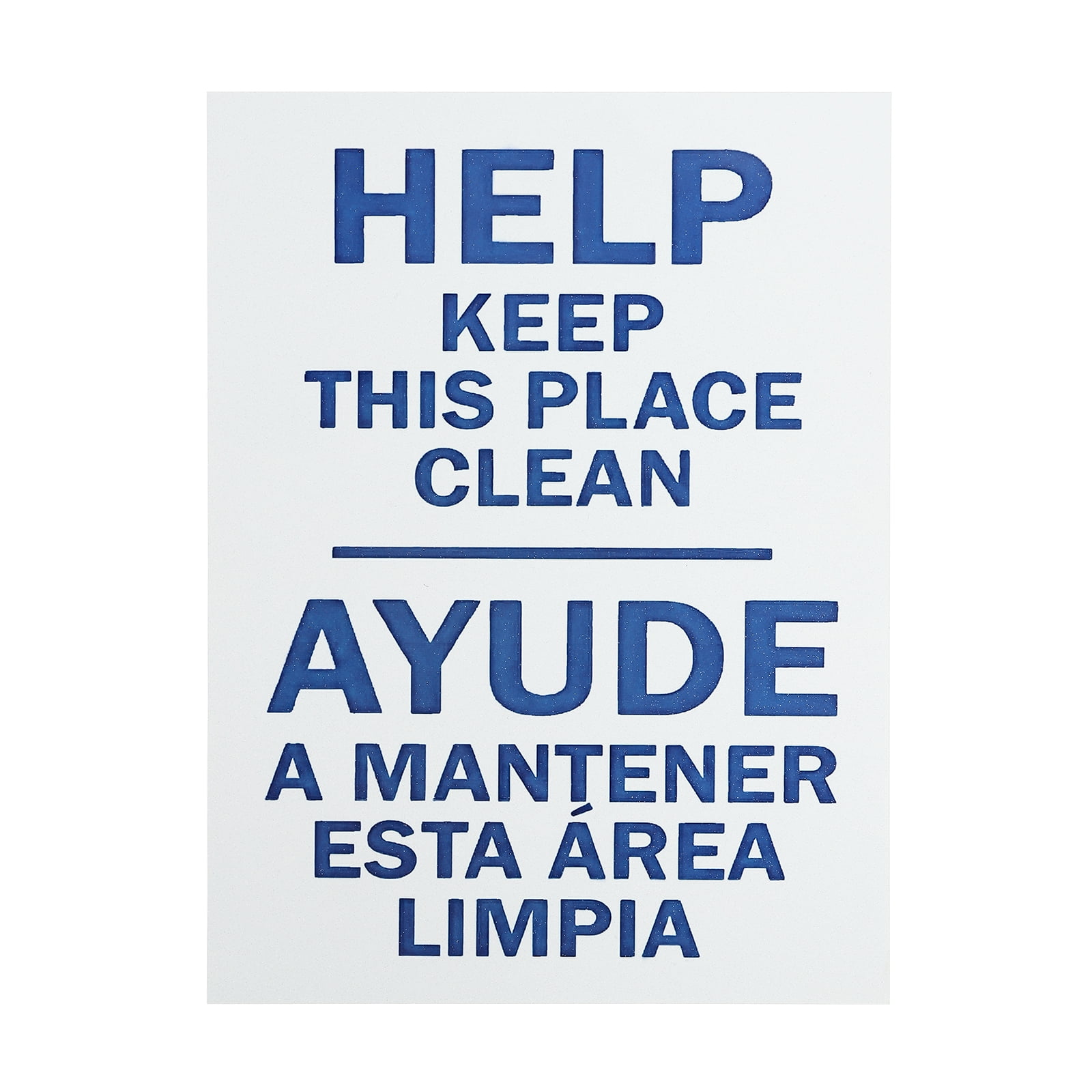 Uxcell Warning Sign 6x8", Aluminum Sign Help Keep this Place Clean Rust ...