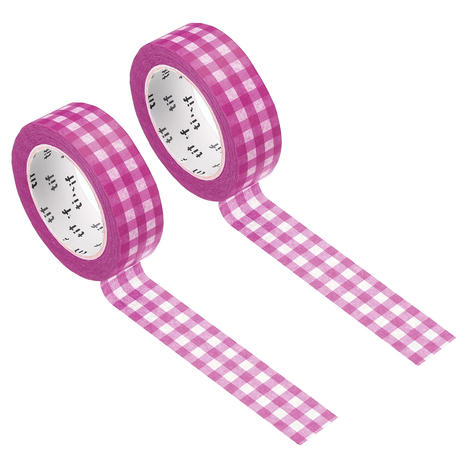 Uxcell Washi Tape 0.59 Inch x 10.93 Yards, 2 Roll Self Adhesive Grid ...