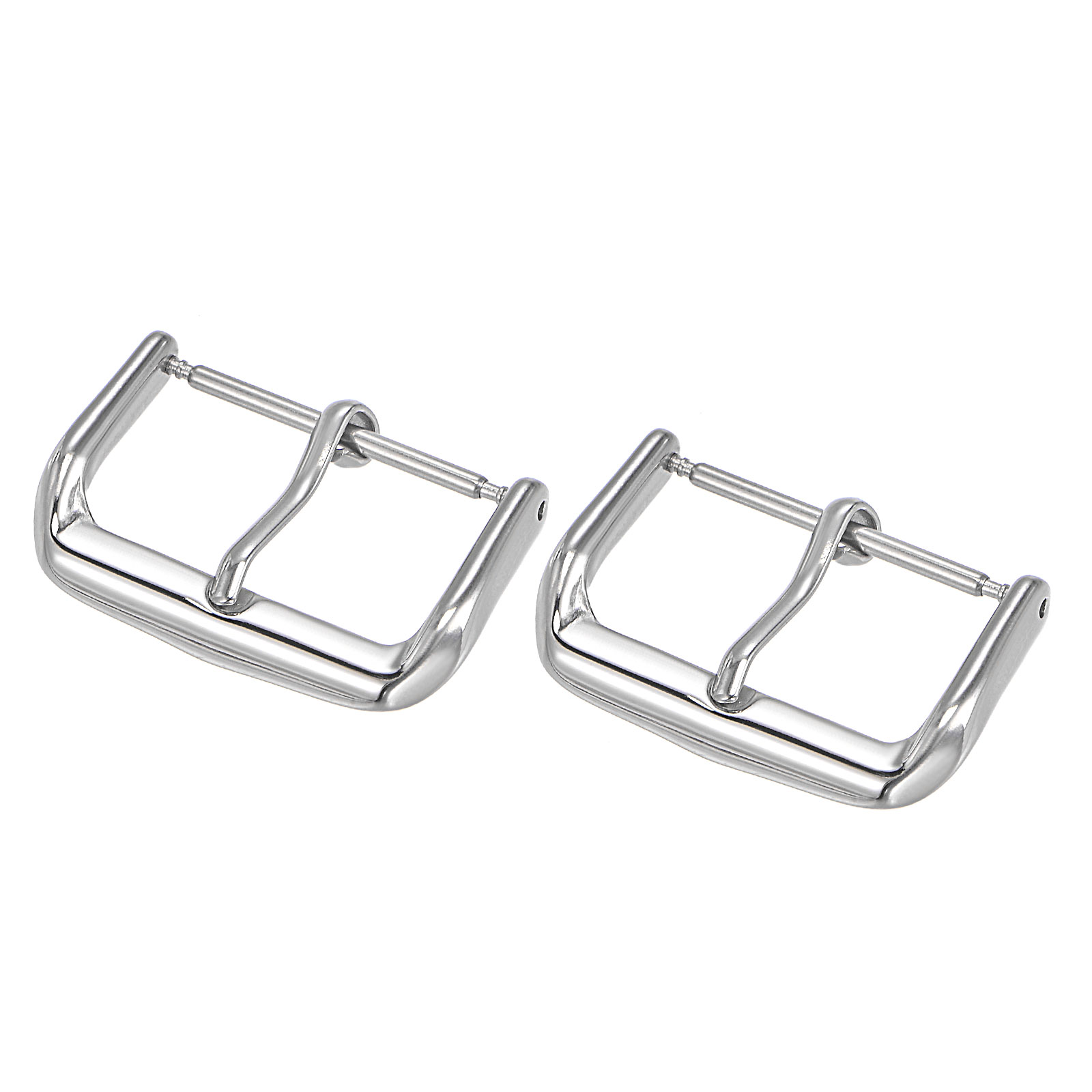 Uxcell Watch 316 Stainless Steel Polished PVD Buckle, Silver Tone for ...