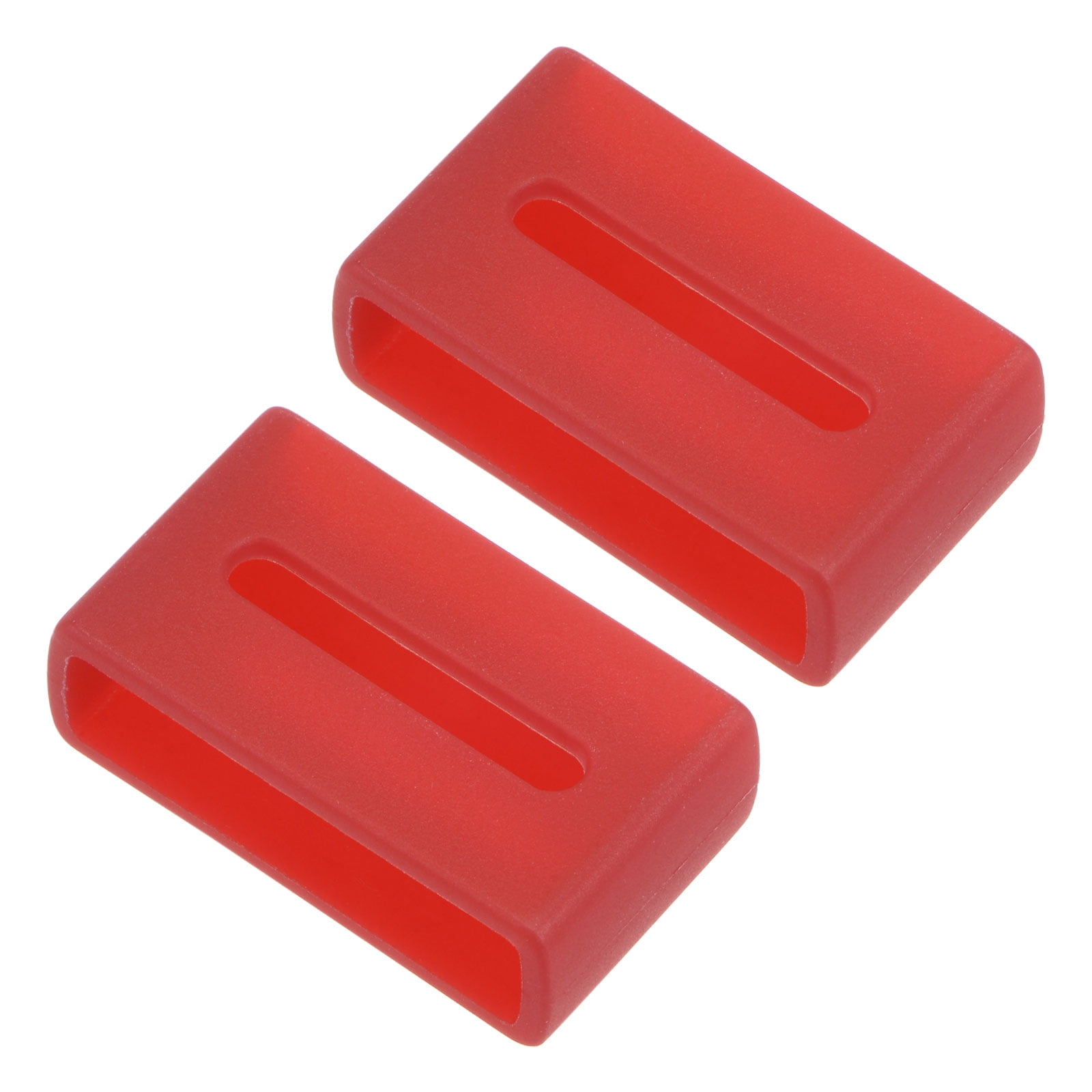 Uxcell Watch Band Strap Double-sided Slotted Loops Silicone for 20mm ...