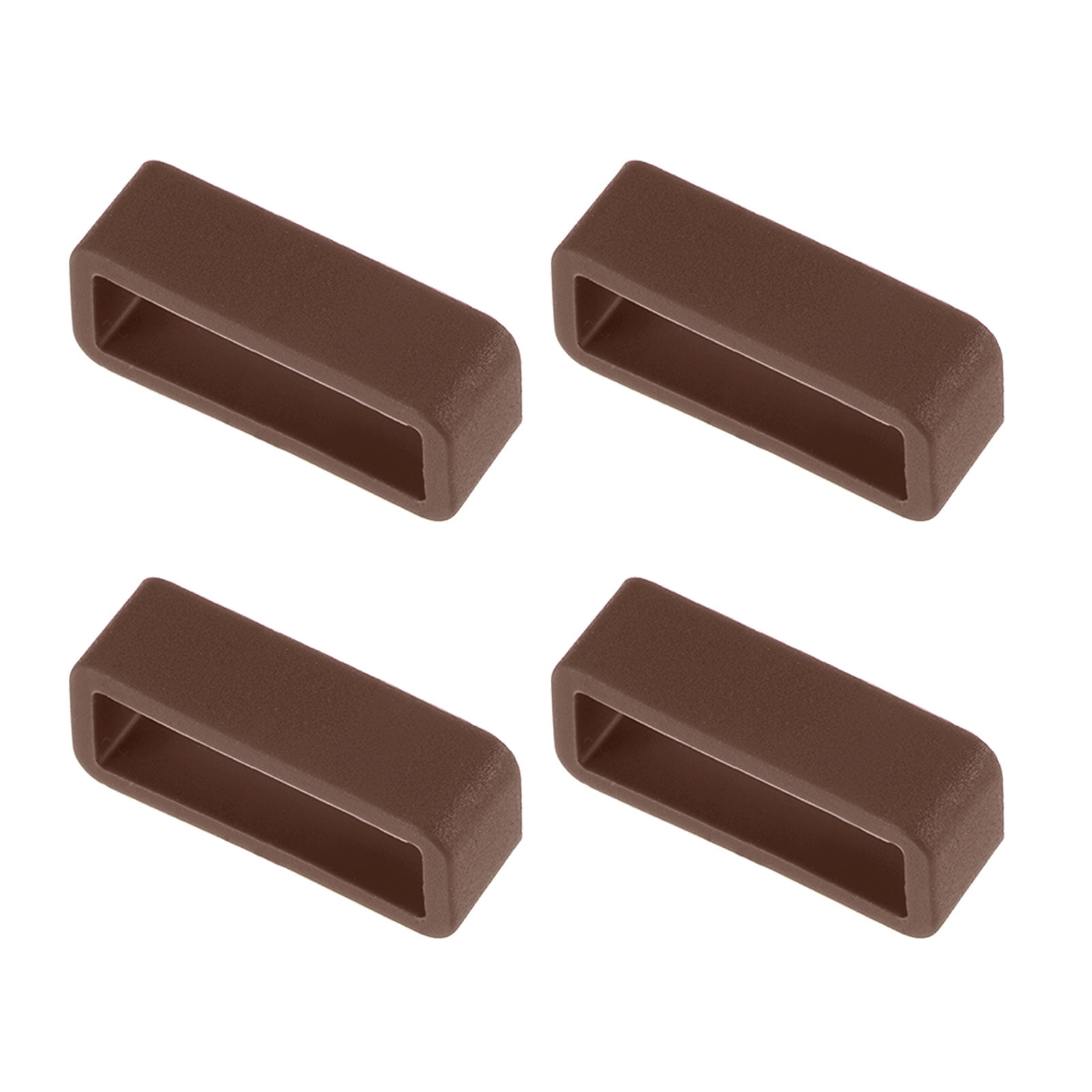 Uxcell Watch Band Strap Loops Silicone for 19mm Width Watch Band, Brown ...