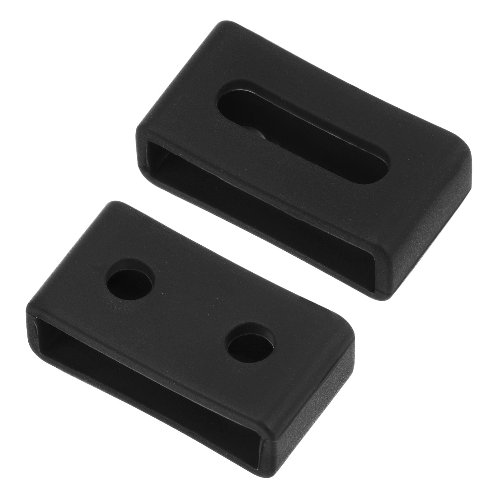 Uxcell Watch Band Strap Loops Silicone for 22mm Width Watch Band, Black ...