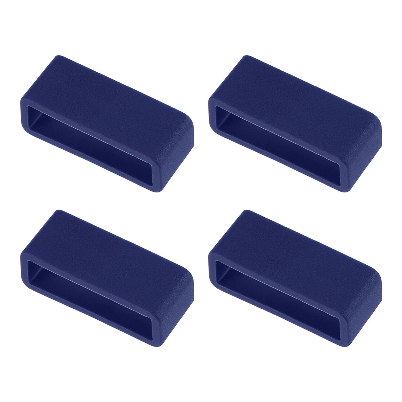 Uxcell Watch Band Strap Loops Silicone for 24mm Width Watch Band, Navy ...