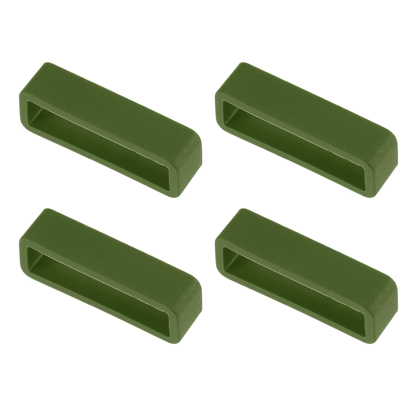 Uxcell Watch Band Strap Loops Silicone for 26mm Width Watch Band, Dark ...