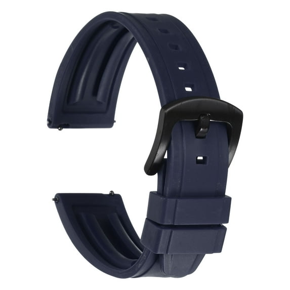 Uxcell Watch Bands 20mm Rubber Watch Strap Quick Release Blue Strap ...