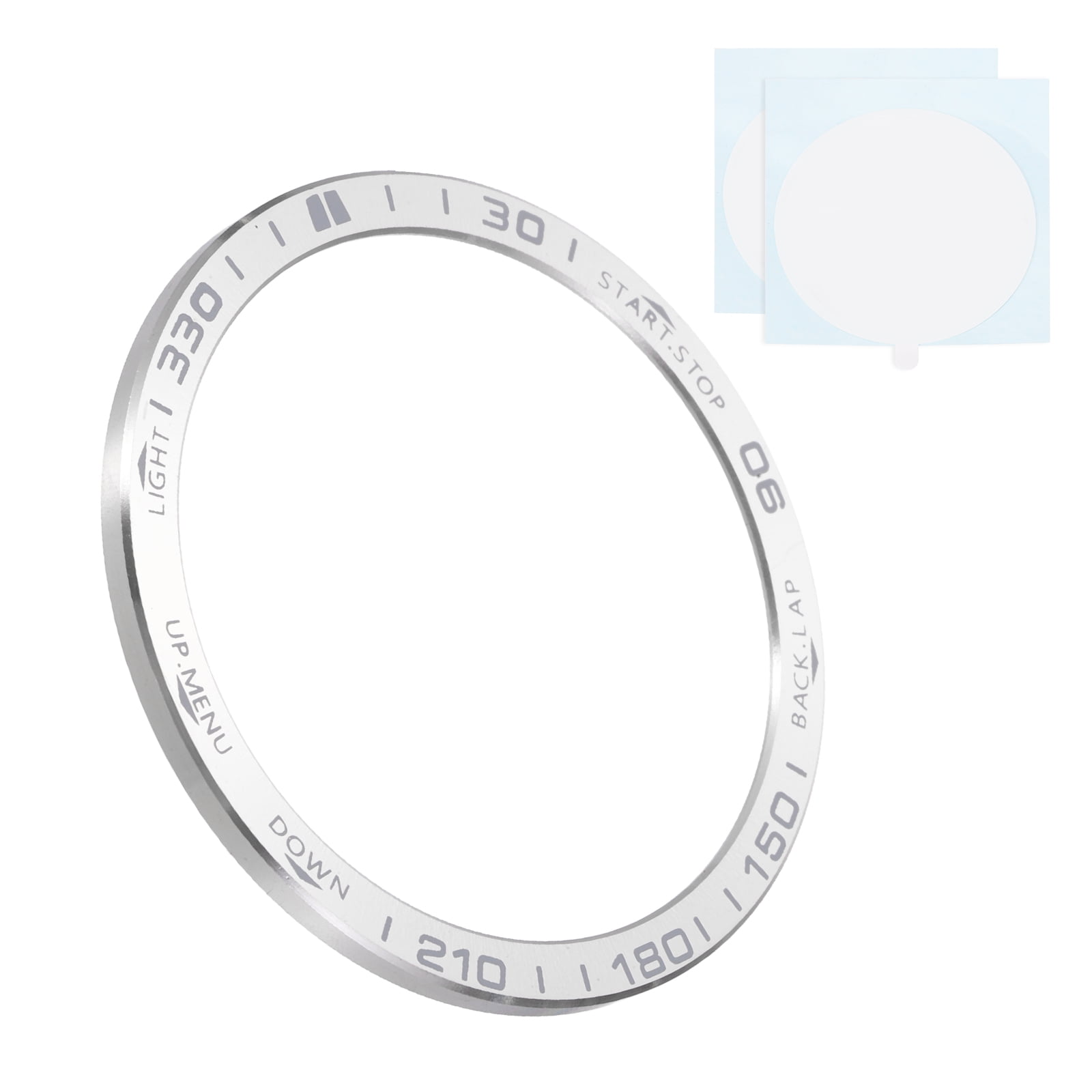 Uxcell Watch Bezel 51mm, Stainless Steel Watch Bezel Ring Adhesive ...