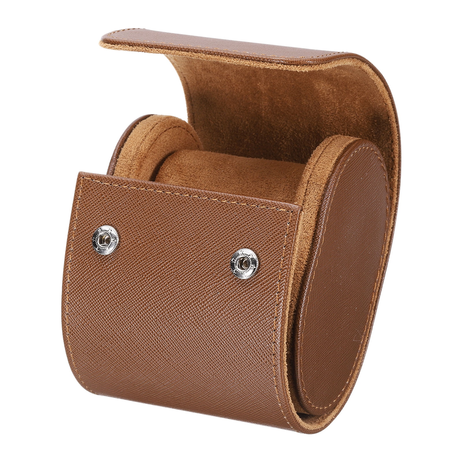 Uxcell Watch Roll Travel Case Single Slot Portable Leather Watch Cases ...