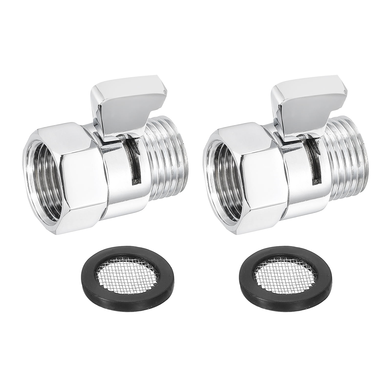 Uxcell Water Flow Control Valve Shower Head Shut Off Valve Brass Water ...