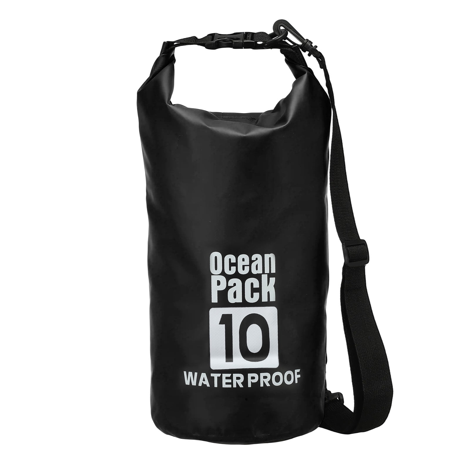 Uxcell Waterproof Dry Bag, Water Proof Bags with Whistle Black 10L ...