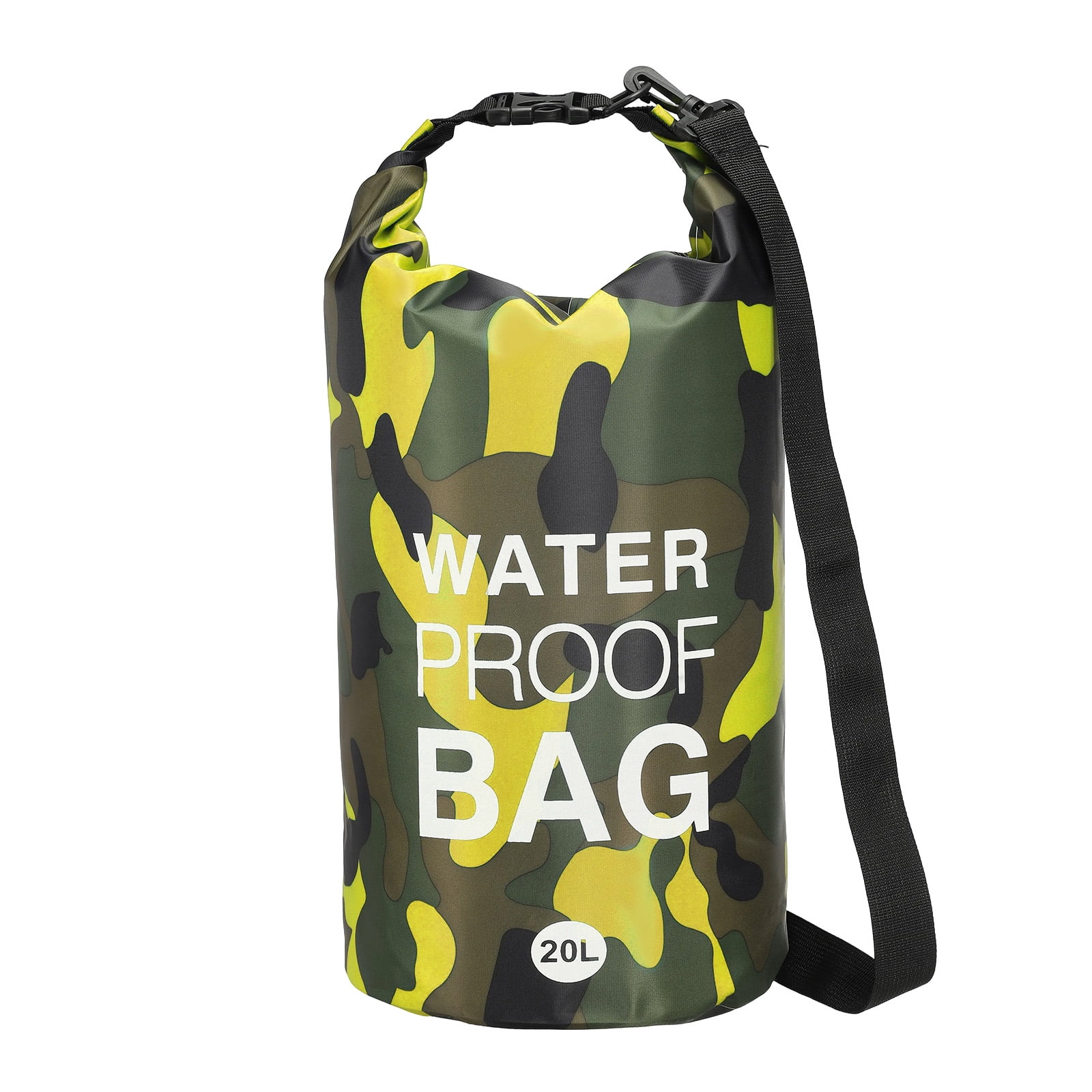 Waterproof Dry Bag, Water Proof Bags Whistle Yellow Camouflage 20L ...