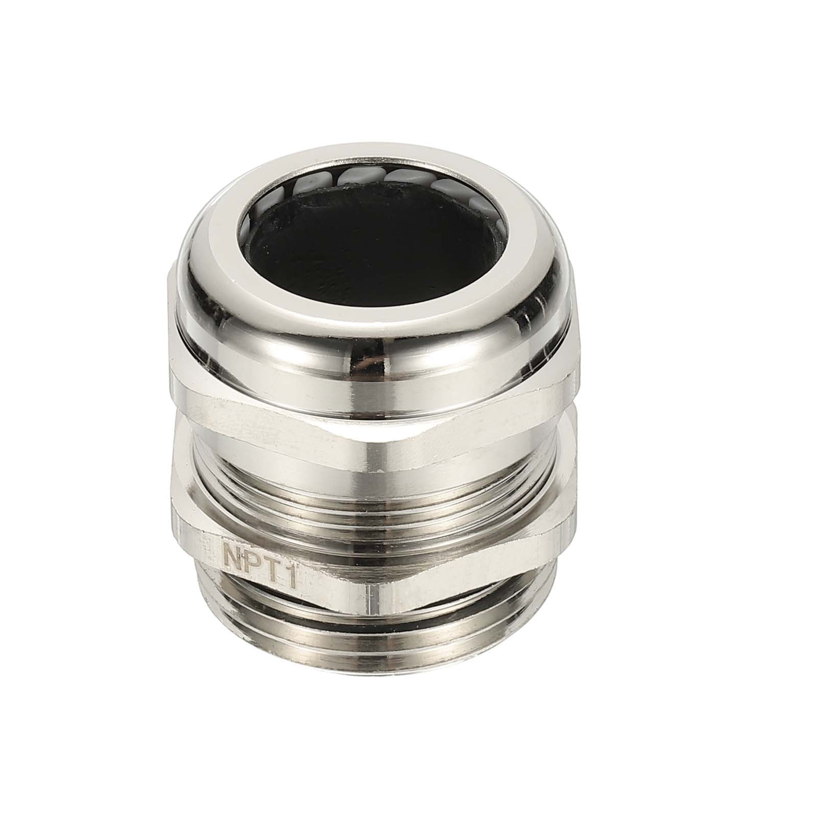 Uxcell Waterproof Electrical Cable Glands, NPT1 1 Pcs 5/7" to 1" Nickel ...