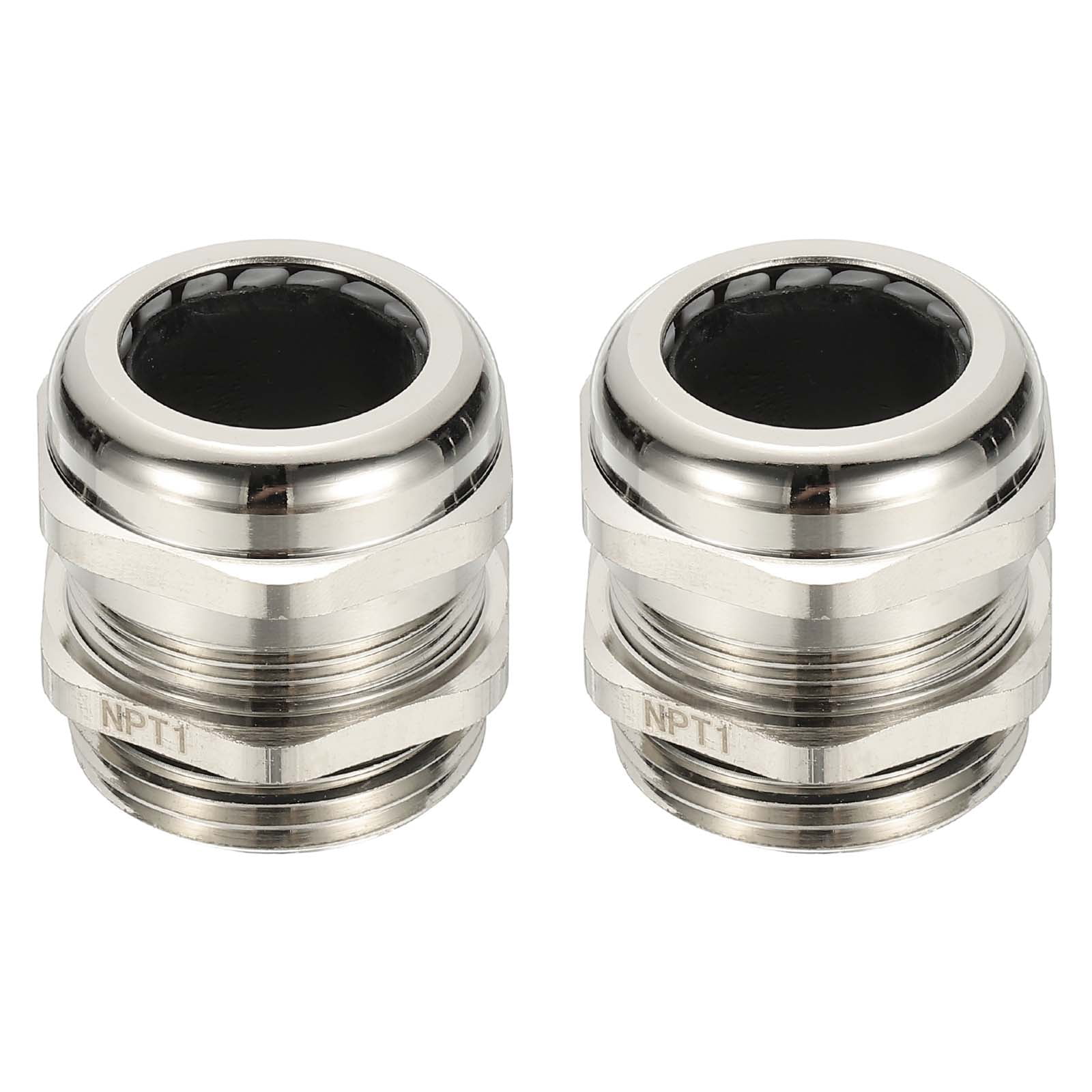 Uxcell Waterproof Electrical Cable Glands, NPT1 2 Pcs 5/7" to 1" Nickel ...