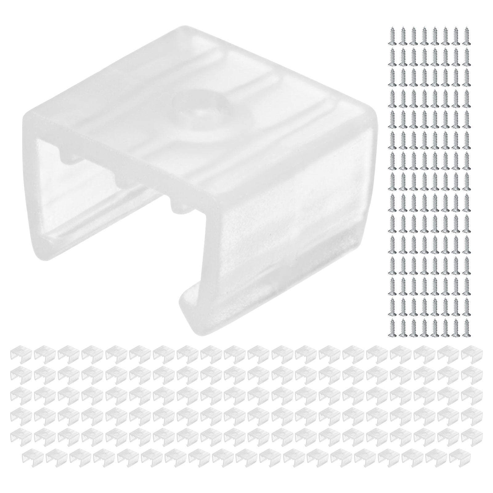 Uxcell Waterproof LED Strip Light Clips [120pcs] - Mounting Clips with ...