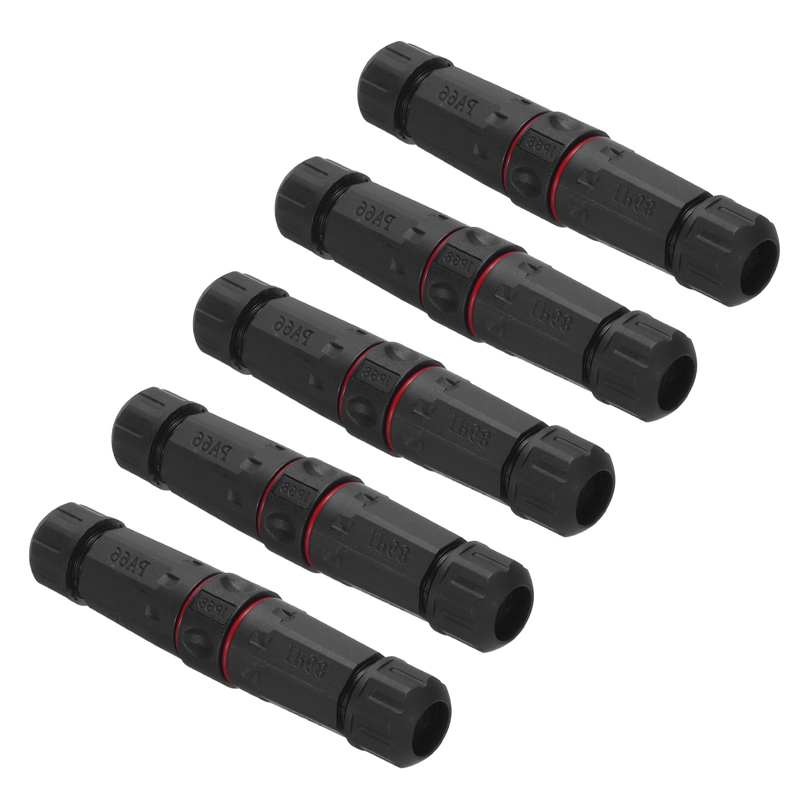 Uxcell Waterproof RJ45 Couple Dual Head IP68 Cable Connector, Pack of 5 ...