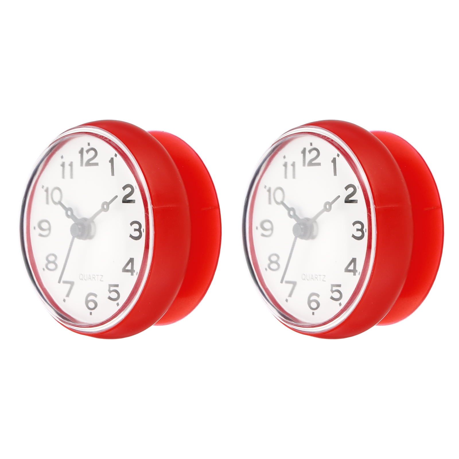 Uxcell Waterproof Shower Clock 2 Pack Non Ticking Silent Mini Cute