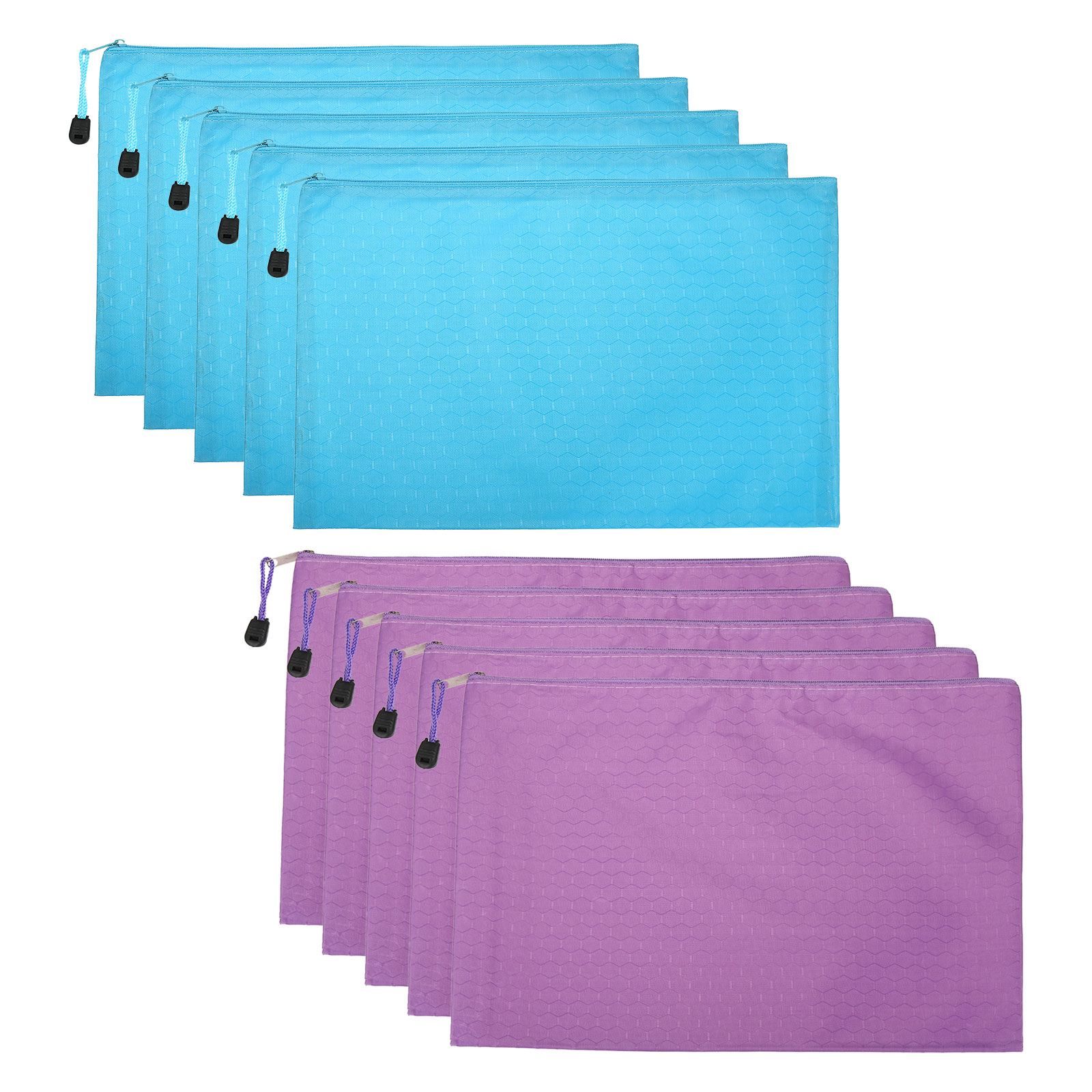 Uxcell Waterproof Zipper File Bags, A4 Document Holders for Office ...